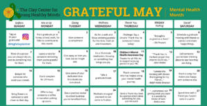 Grateful May Calendar 2023 | Clay Center for Young Healthy Minds