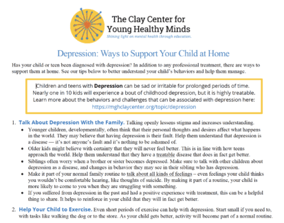 Screenshot-Depression What to Do - Clay Center for Young Healthy Minds