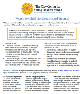 Trauma: What Parents Should Know - MGH Clay Center